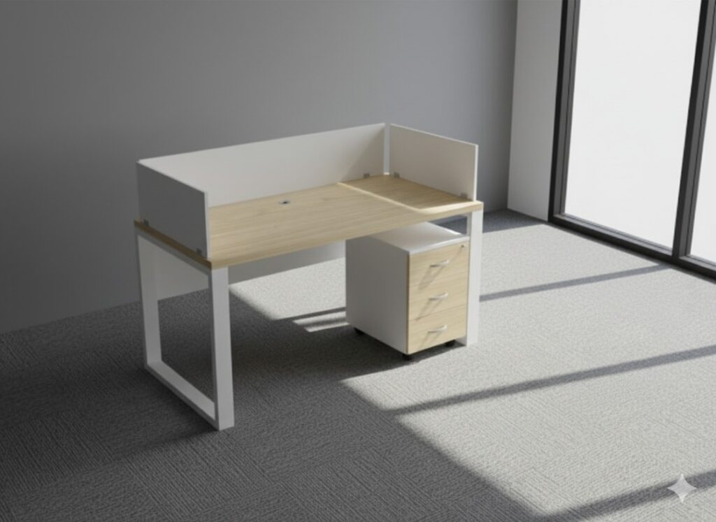 Enta 1 Person Workstation with Drawer – Desk for Small Place