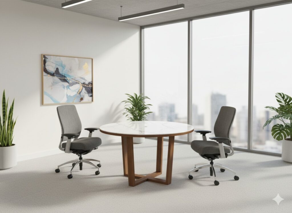 Round Meeting Table in Dubai | Shop Small and Big Round Dining Table