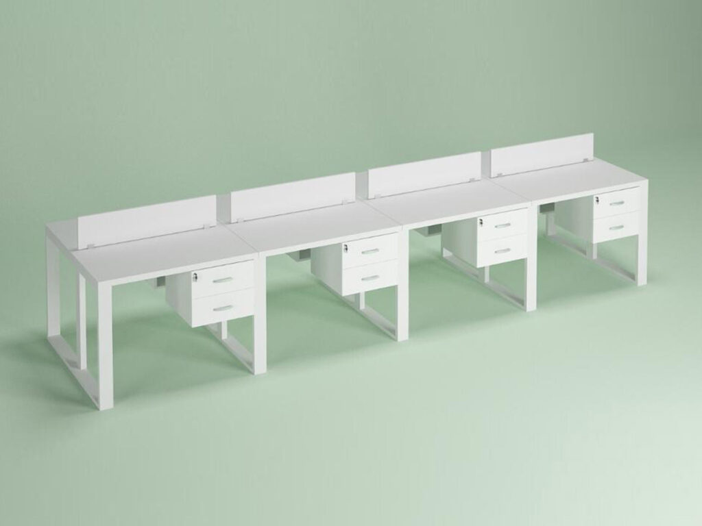 4 Person Workstation Desk in Dubai, UAE | Custom Made Workstation