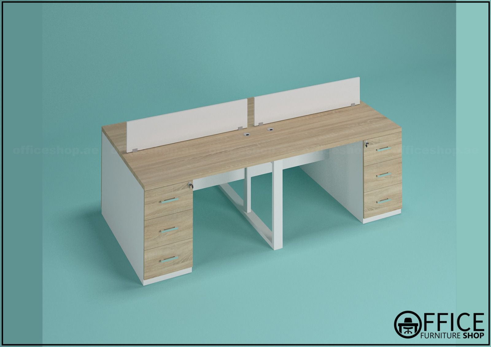 4 Person Office Workstation - Workstation Desk for Sale in Dubai